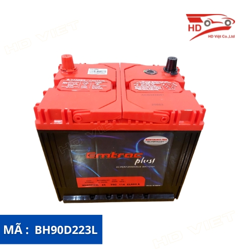 Ắc quy EMTRAC PLUS BH90D23L 12v 65AH giá rẻ tại Hà Nội, Hải Phòng, Đà Nẵng